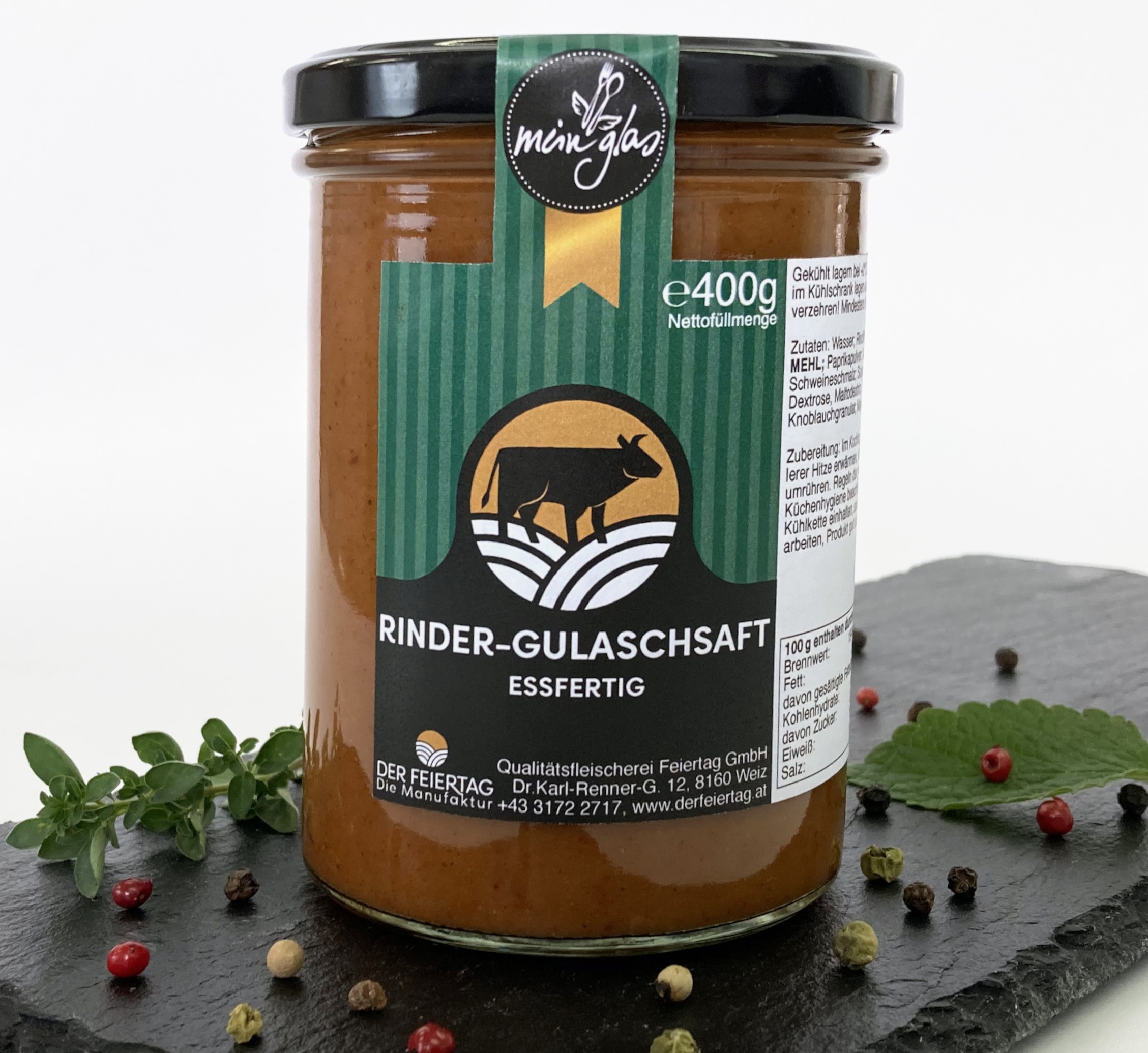 Moakt.at. mein Glas - Rinder-Gulaschsaft essfertig 400g